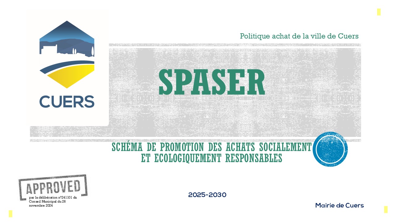 LA VILLE DE CUERS A ADOPTÉ UN SPASER – Cuers.fr